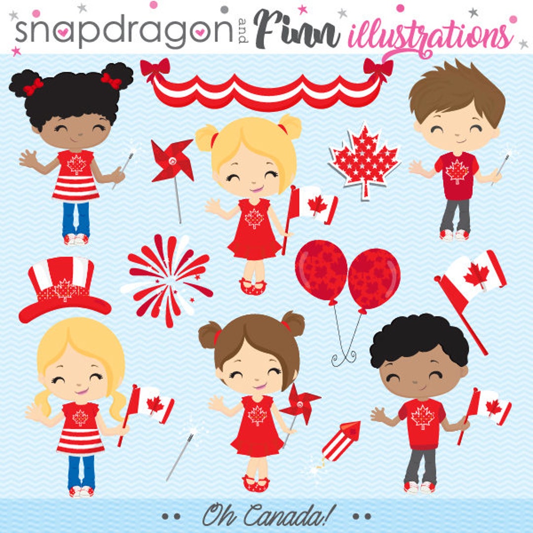 BUY5GET5 Canada Day Clip Art, Canada Day Papers, Canadian Clip Art ...