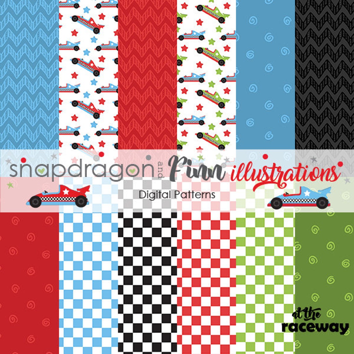 BUY5GET5 Racing Digital Papers Race Car Digital Papers | Etsy
