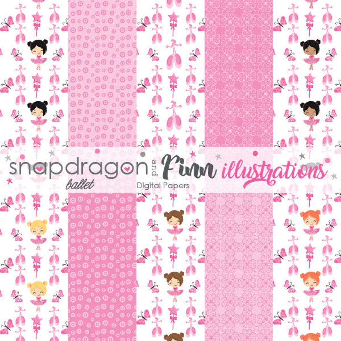 BUY5GET5 Ballet Digital Papers Ballet Girls Digital Papers - Etsy