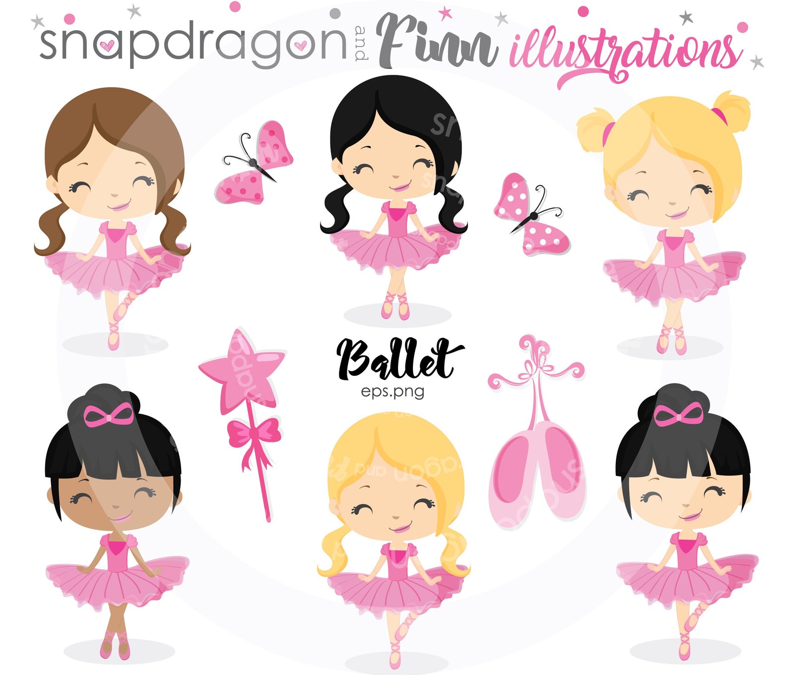 BUY5GET5 Ballet Clipart, Ballerina Clipart, Dance Clipart, Vector ...
