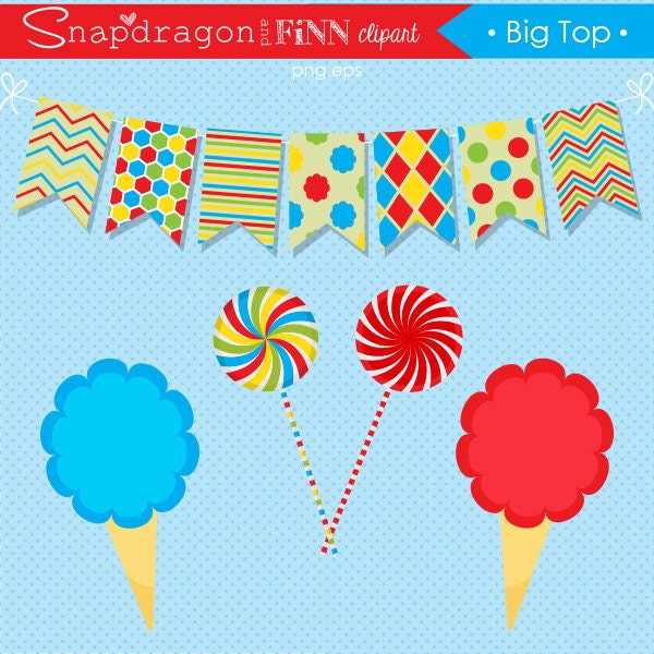 BUY5GET5 Circus Clipart, Big Top Clipart, Circus Clip Art, Clown ...