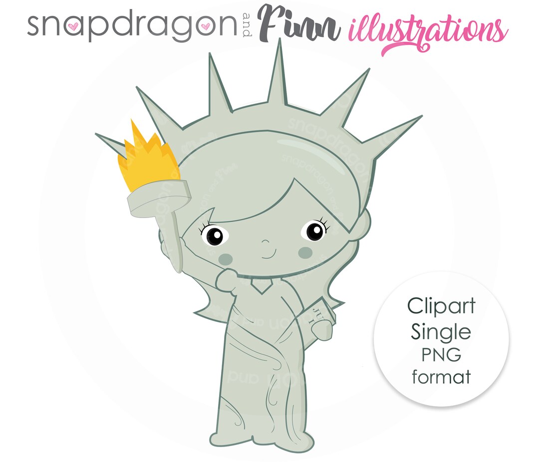 Lady Liberty Clipart, Statue of Liberty Digital Clipart, Independence ...