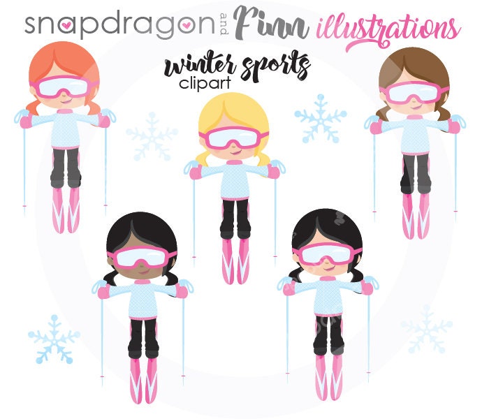 Digital skating clip art skiing clipart vector clip art snowboard ...