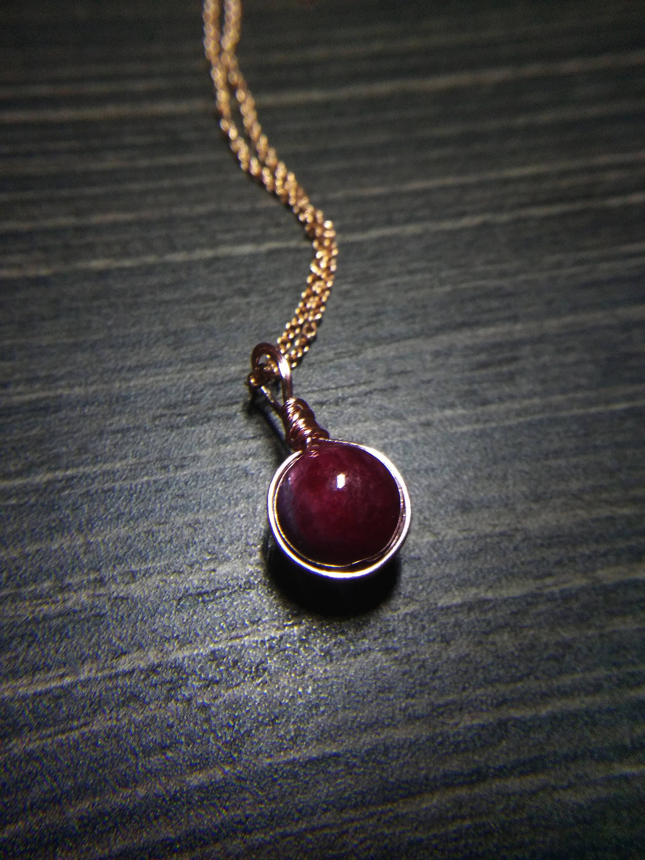 Genuine Ruby-Real Ruby-Ruby charm-Ruby necklace-Ruby | Etsy