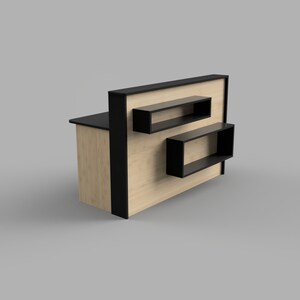 Madison Reception Desk: Modern Sales Counter With Display Shelves - Etsy
