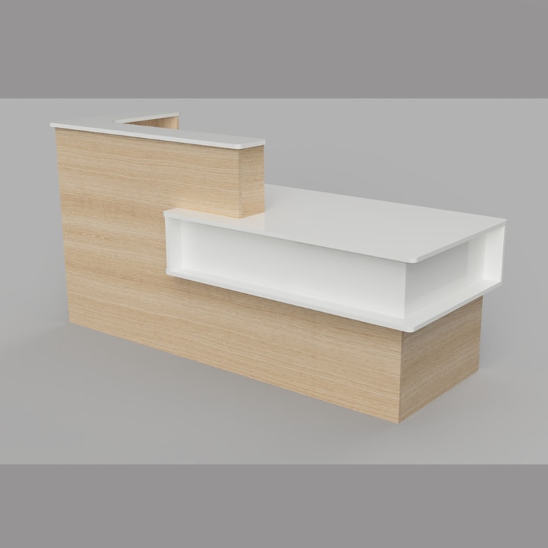 Santa Barbara Modern Reception Desk: Retail Office Counter - Etsy