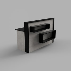 Madison Reception Desk: Modern Sales Counter With Display Shelves - Etsy