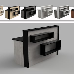 Madison Reception Desk: Modern Sales Counter With Display Shelves - Etsy