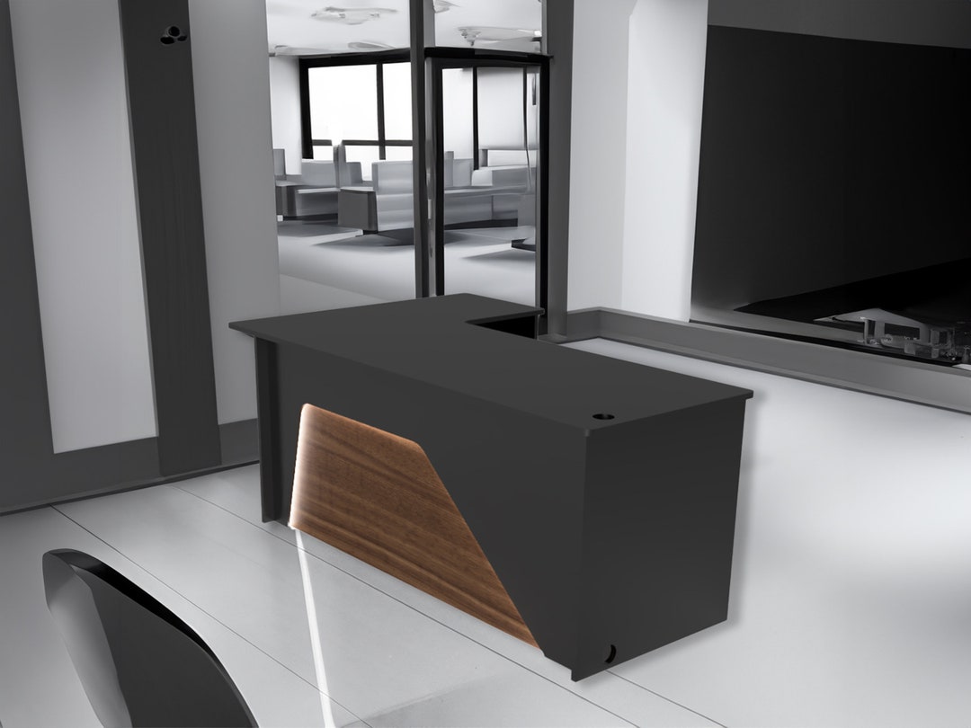 Ambiance Arc Reception Desk: Modern Office Sales Counter - Etsy