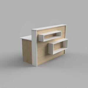 Madison Reception Desk: Modern Sales Counter With Display Shelves - Etsy