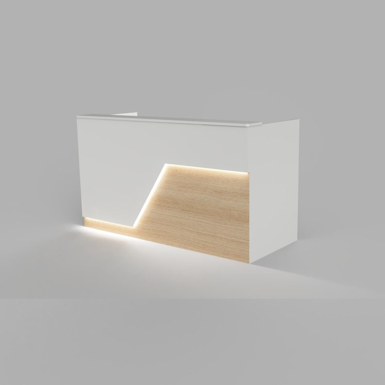 Miami Reception Desk: Modern Sales Counter With LED Lights - Etsy