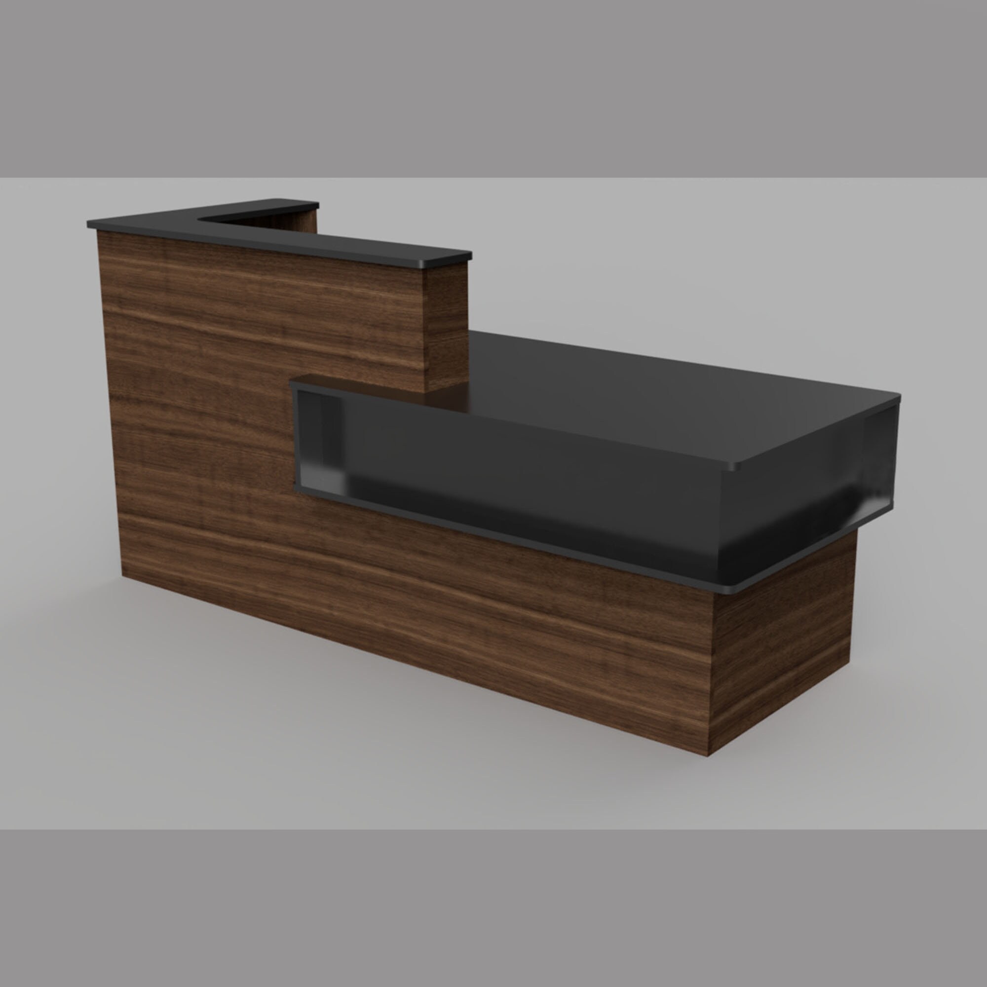 Reception Desk Commercial Modern L-Shaped Commercial Reception Desk ...