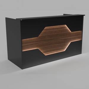 Los Angeles Reception Desk: Modern Office Sales Counter With LED - Etsy