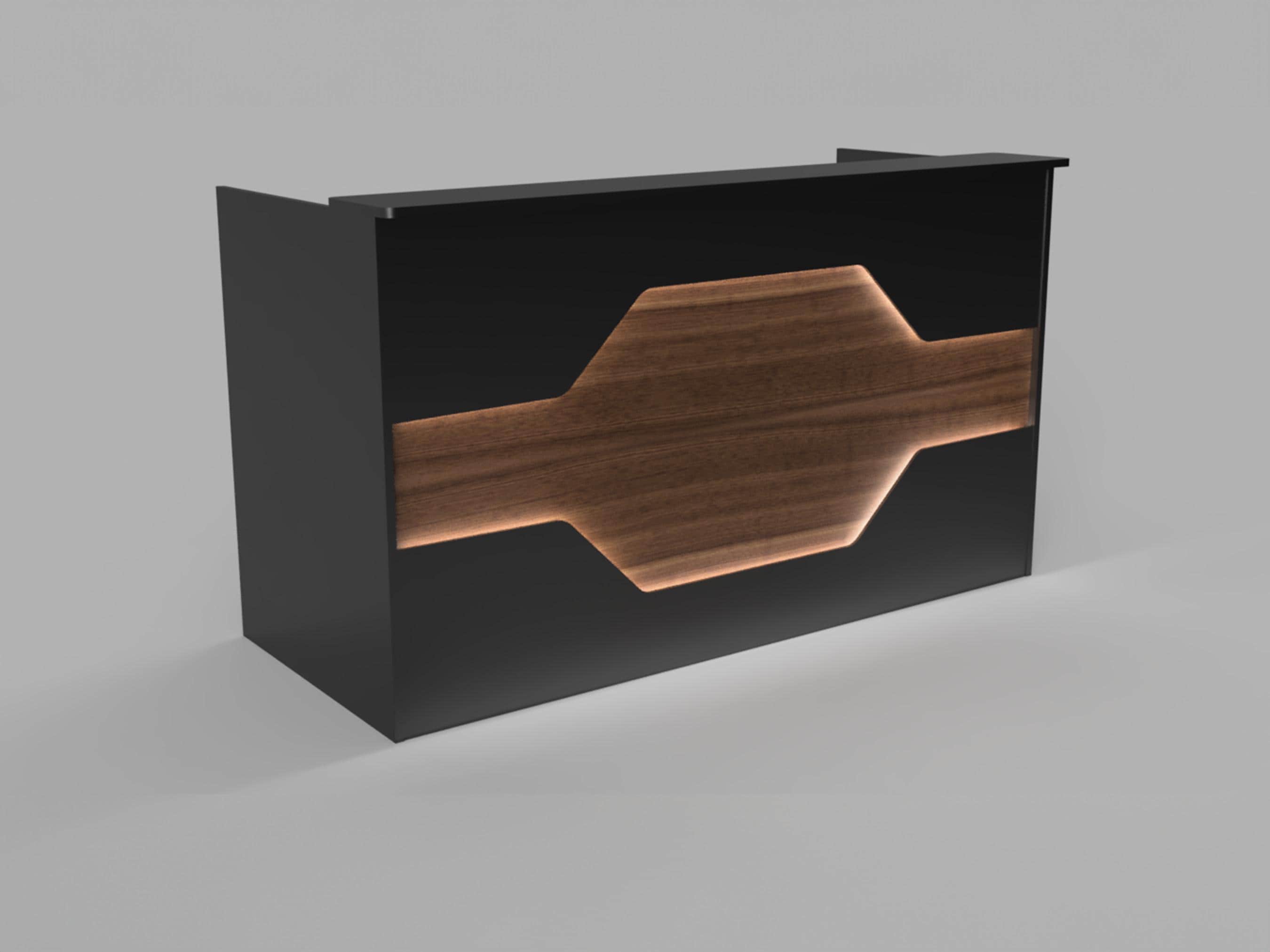 Los Angeles Reception Desk: Modern Office Sales Counter With LED - Etsy