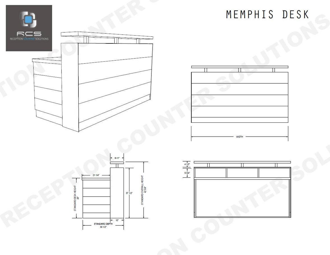 Memphis Reception Desk - Etsy