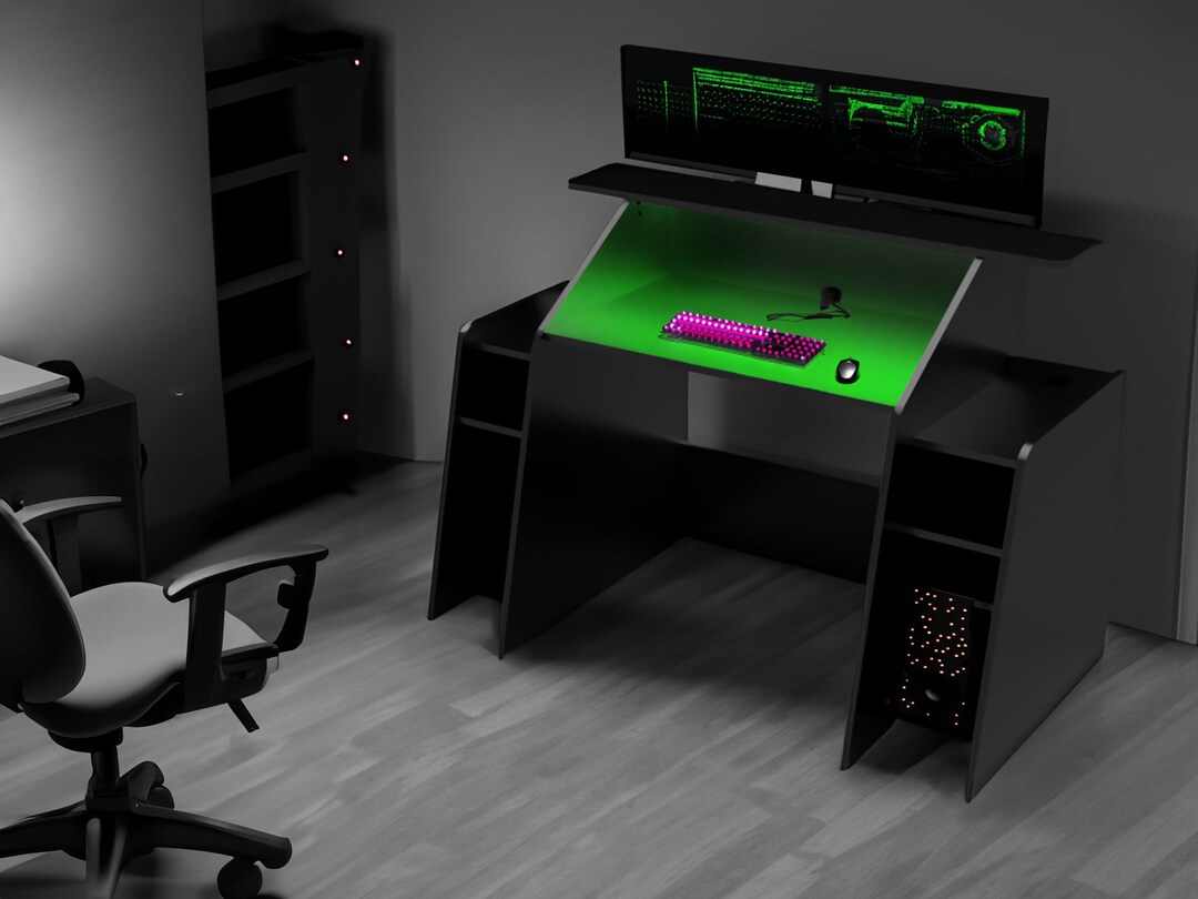 Nebula Gaming Desk, Gamer Desk, Video Game Desk, Computer Desk, Office ...