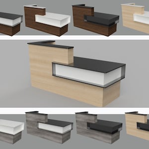 Santa Barbara Modern Reception Desk: Retail Office Counter - Etsy