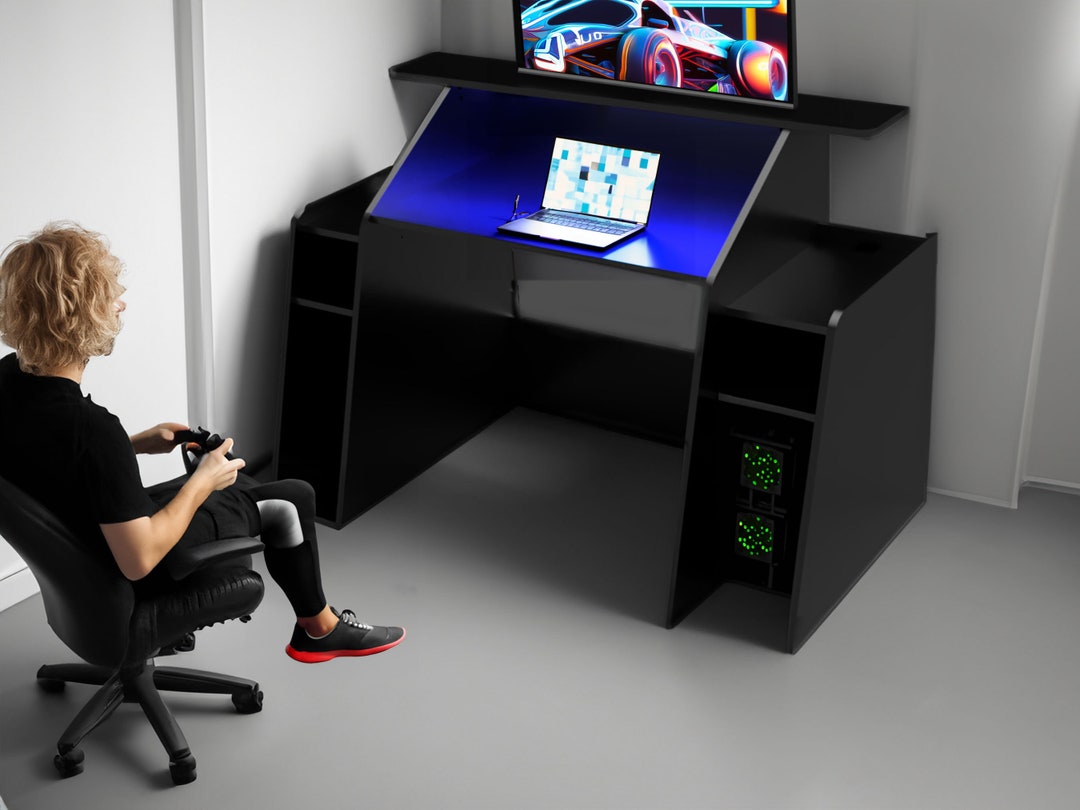 Nebula Gaming Desk, Gamer Desk, Video Game Desk, Computer Desk, Office ...