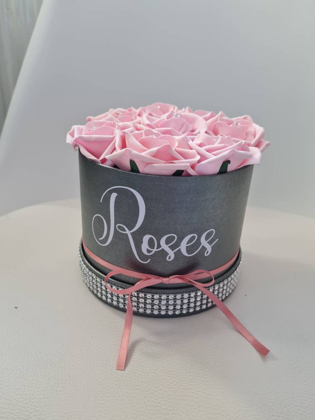Flower Hat Box, Rose Hat Box , Flower Bouquet, Housewarming Gift ...