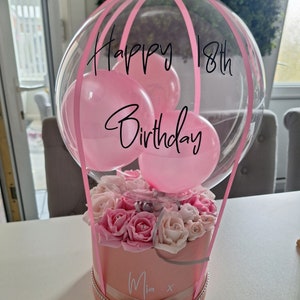 Hot Air Balloon Flower Box, Hat Box Flowers, Birthday Balloon ...