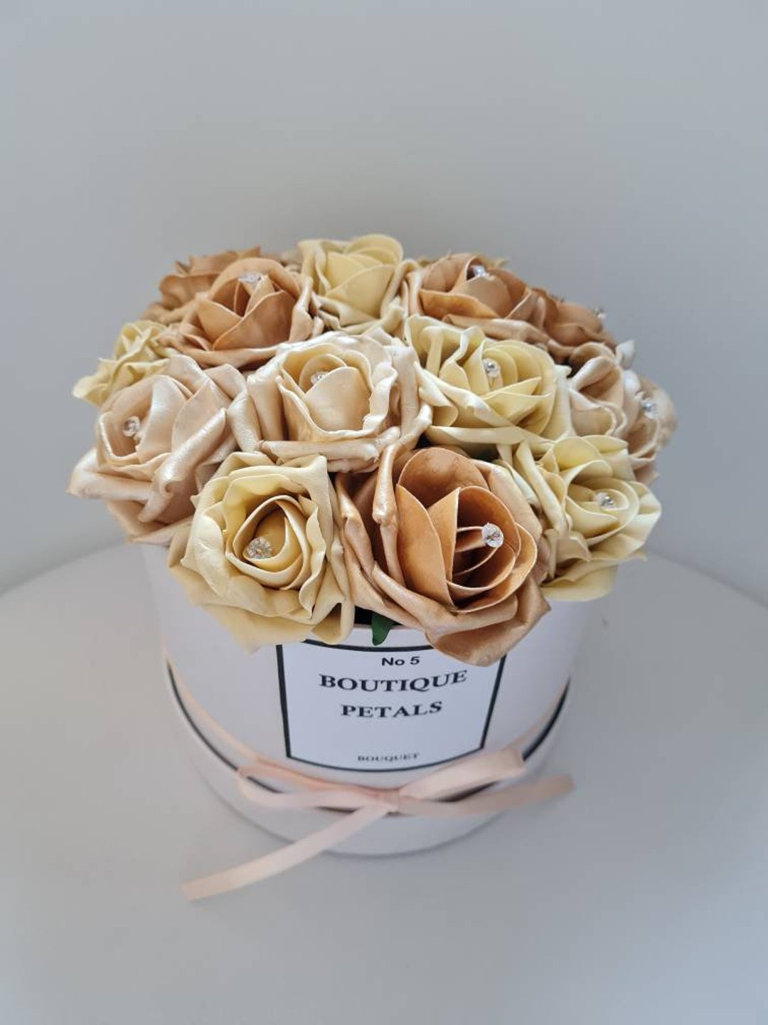 Flower Hat Box, Rose Hat Box , Flower Bouquet, Housewarming Gift ...