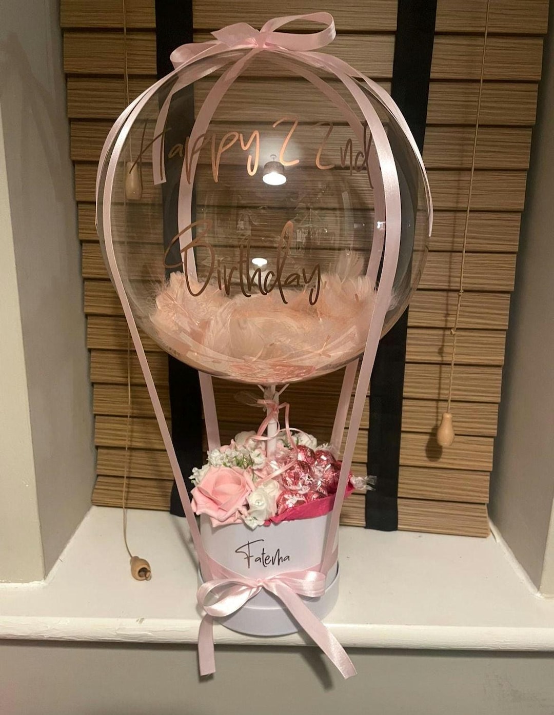 Hot Air Balloon Flower Box, Hat Box Flowers, Birthday Balloon ...