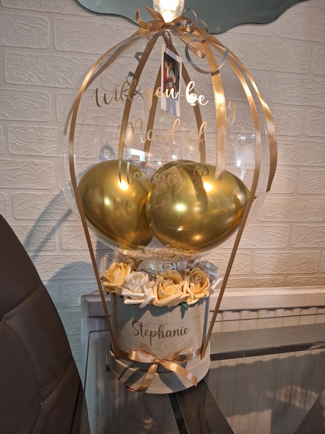 Hot Air Balloon Flower Box, Hat Box Flowers, Birthday Balloon ...