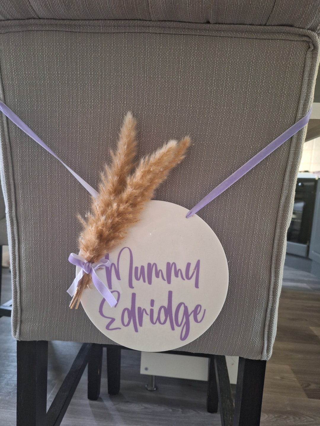 Acrylic Chair Sign/ Baby Shower Chair Sign/ Personalised Chair Sign ...