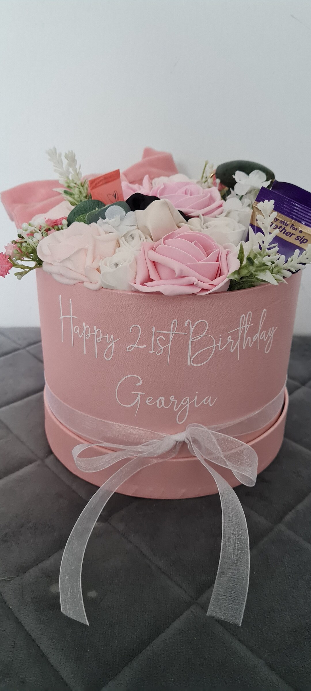 Personalised Pamper Hamper, Personalised Birthday Gift, Artificial ...