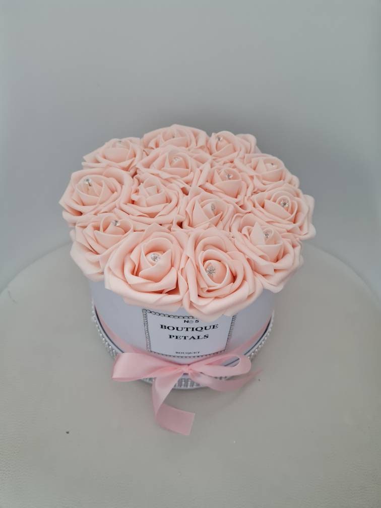 Flower Hat Box, Rose Hat Box, Floral, Bouquet, Housewarming Gift ...