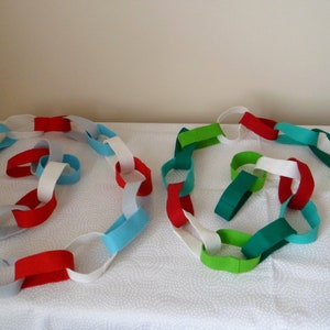 Felt 'paper' Chain Christmas Bunting Decoration Traditional, Scandi ...