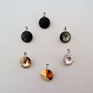 Swarovski Round Crystal Rivoli 8mm Sterling Silver Stud - Etsy