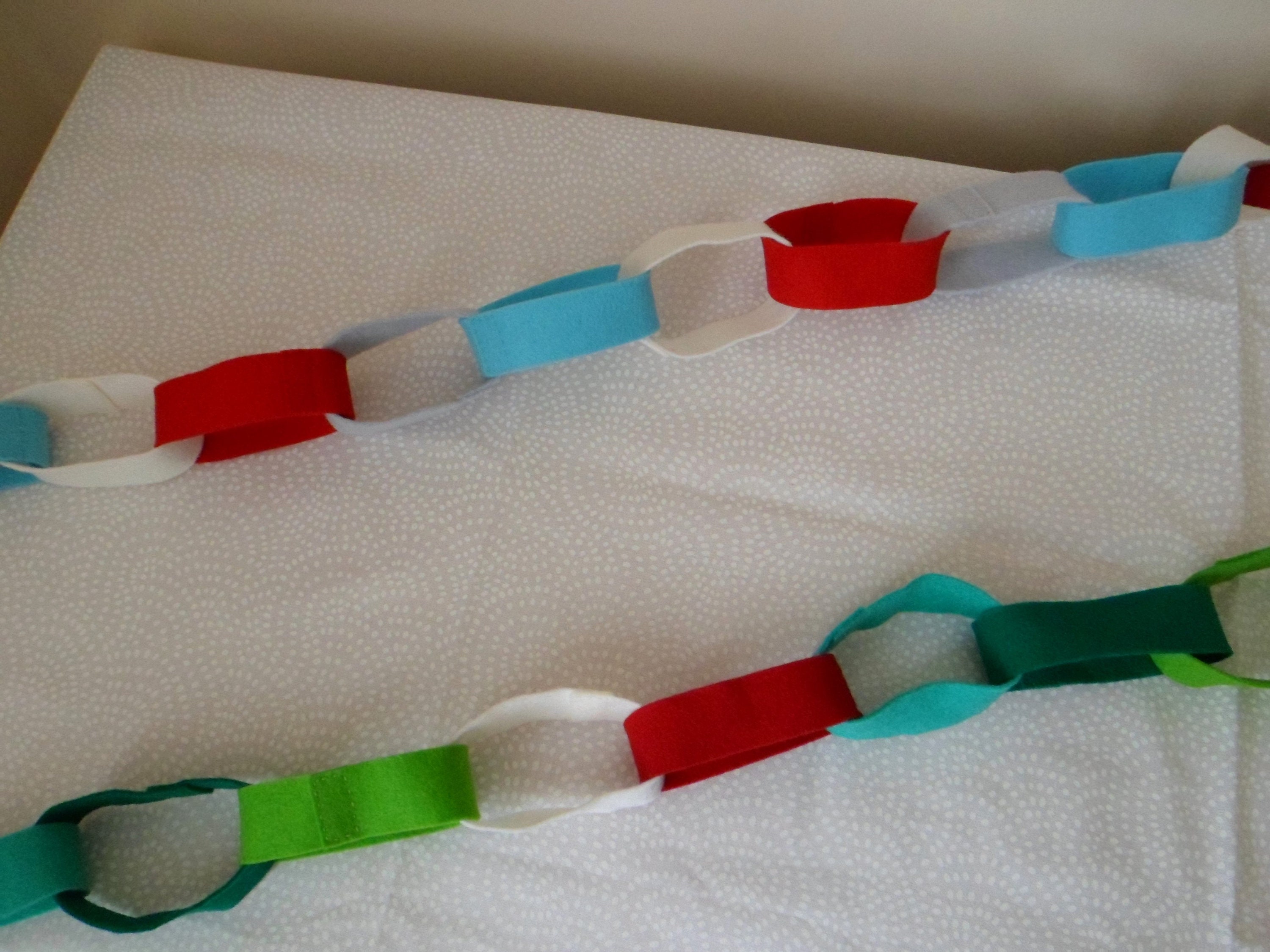 Felt 'paper' Chain Christmas Bunting Decoration - Etsy