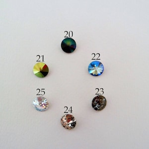 Swarovski Round Crystal Rivoli 8mm Sterling Silver Stud - Etsy