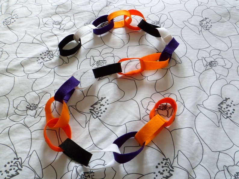 Halloween Felt 'Paper' Chain Bunting Party Decoration | Etsy