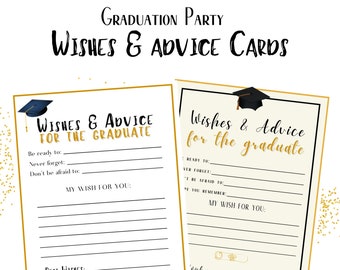 Advice for the Graduate Printable Graduation Advice Cards - Etsy