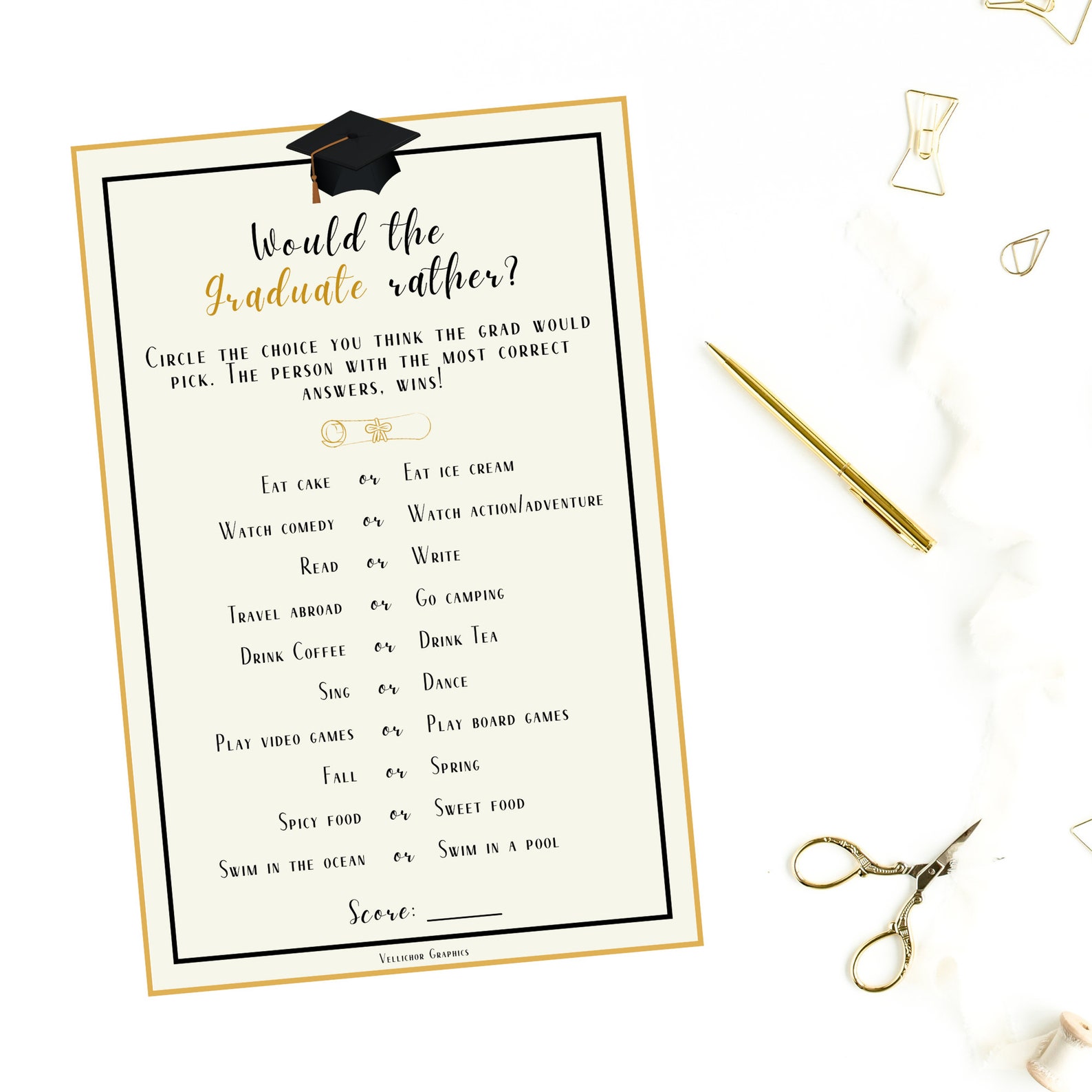 High School Graduation Party Game Bundle, 6 Graduate Games Package ...