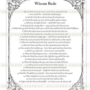 Wiccan Rede- Instant Download, Magick Book Crede, Grimiore, Magic ...