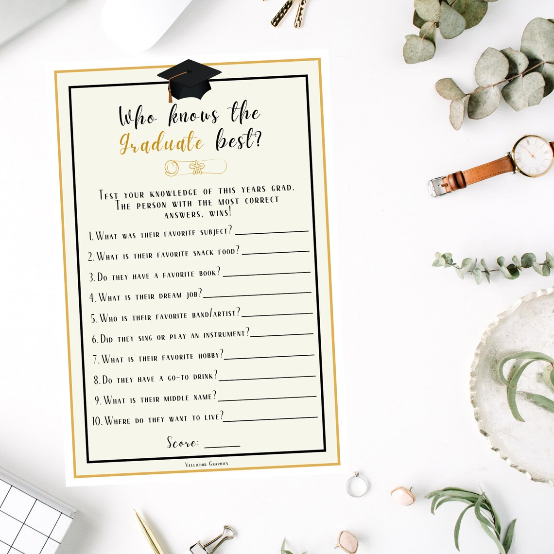 High School Graduation Party Game Bundle, 6 Graduate Games Package ...