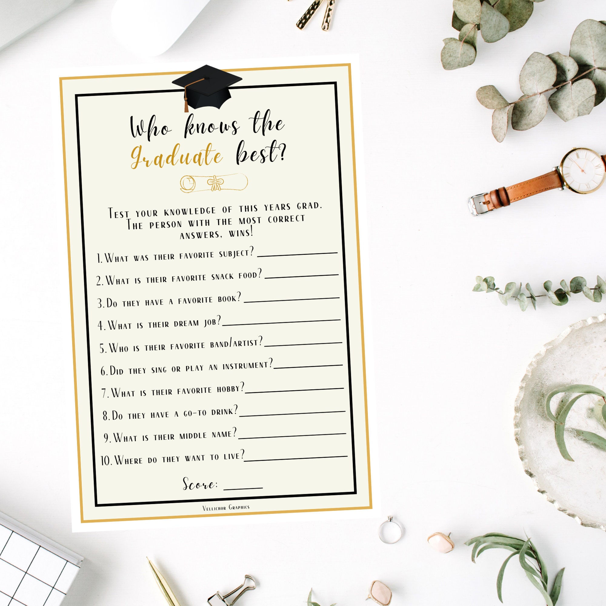 High School Graduation Party Game Bundle, 6 Graduate Games Package ...