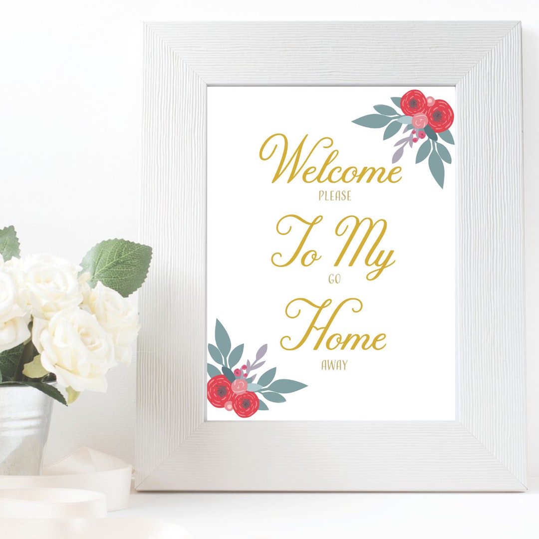 Welcome to My Home, Please Go Away Funny Sign, Snarky Welcome Sign - Etsy