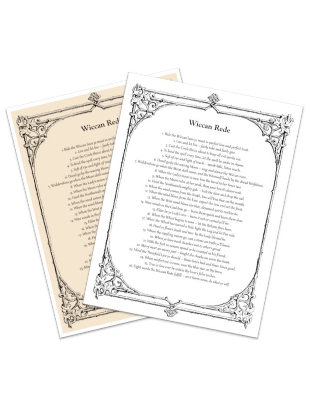 Wiccan Rede- Instant Download, Magick Book Crede, Grimiore, Magic ...
