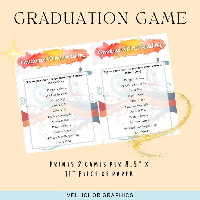 Instant Download Printable Graduation Games - Graduate Mind Reading ...