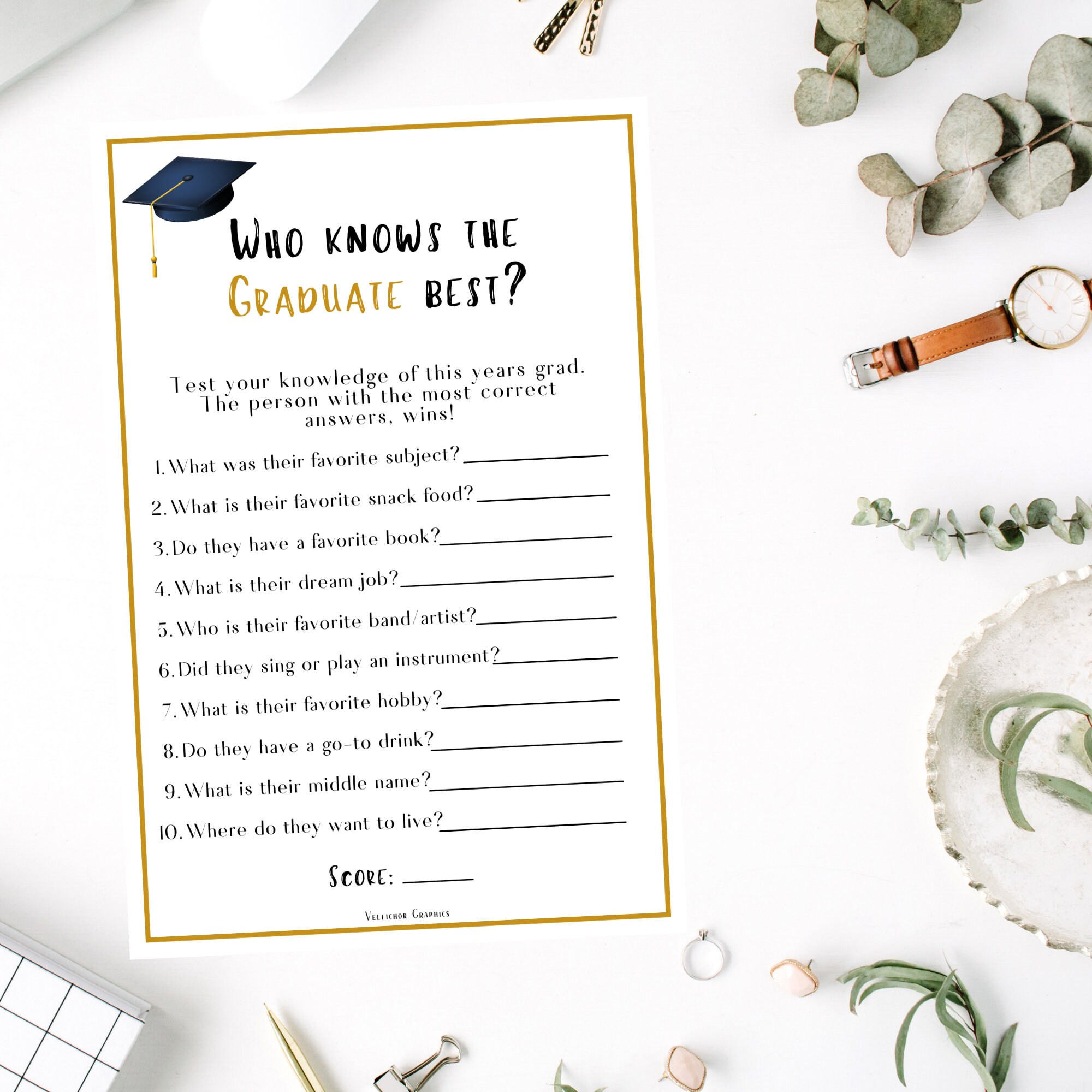 Graduation Party Game Bundle, 6 Graduate Games Package, Printable Games ...