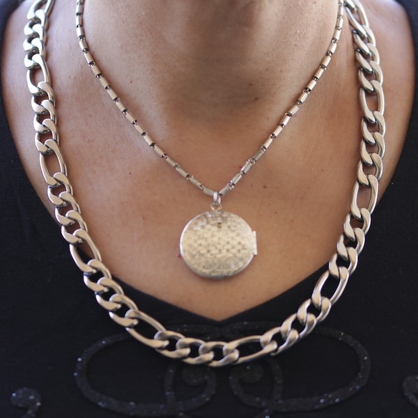 Large Silver Locket - Etsy