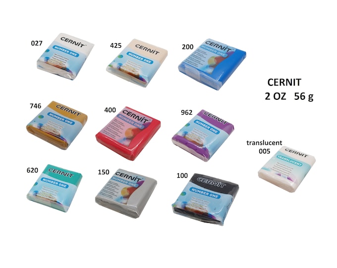 CERNIT Number One Serie Polymer Clay, 56g (2oz), Oven-hardening Polymer ...