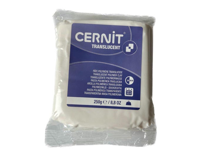 Cernit Translucent Polymer Clay White, 250g (8,8 Oz) - Etsy