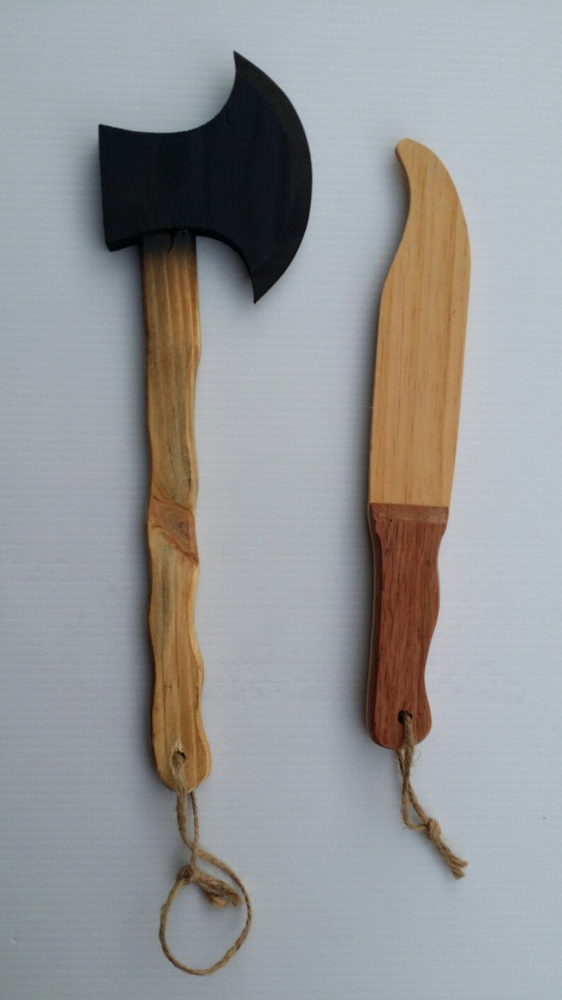 Children's Wooden Black tomahawk Hatchet Youth Scout | Etsy