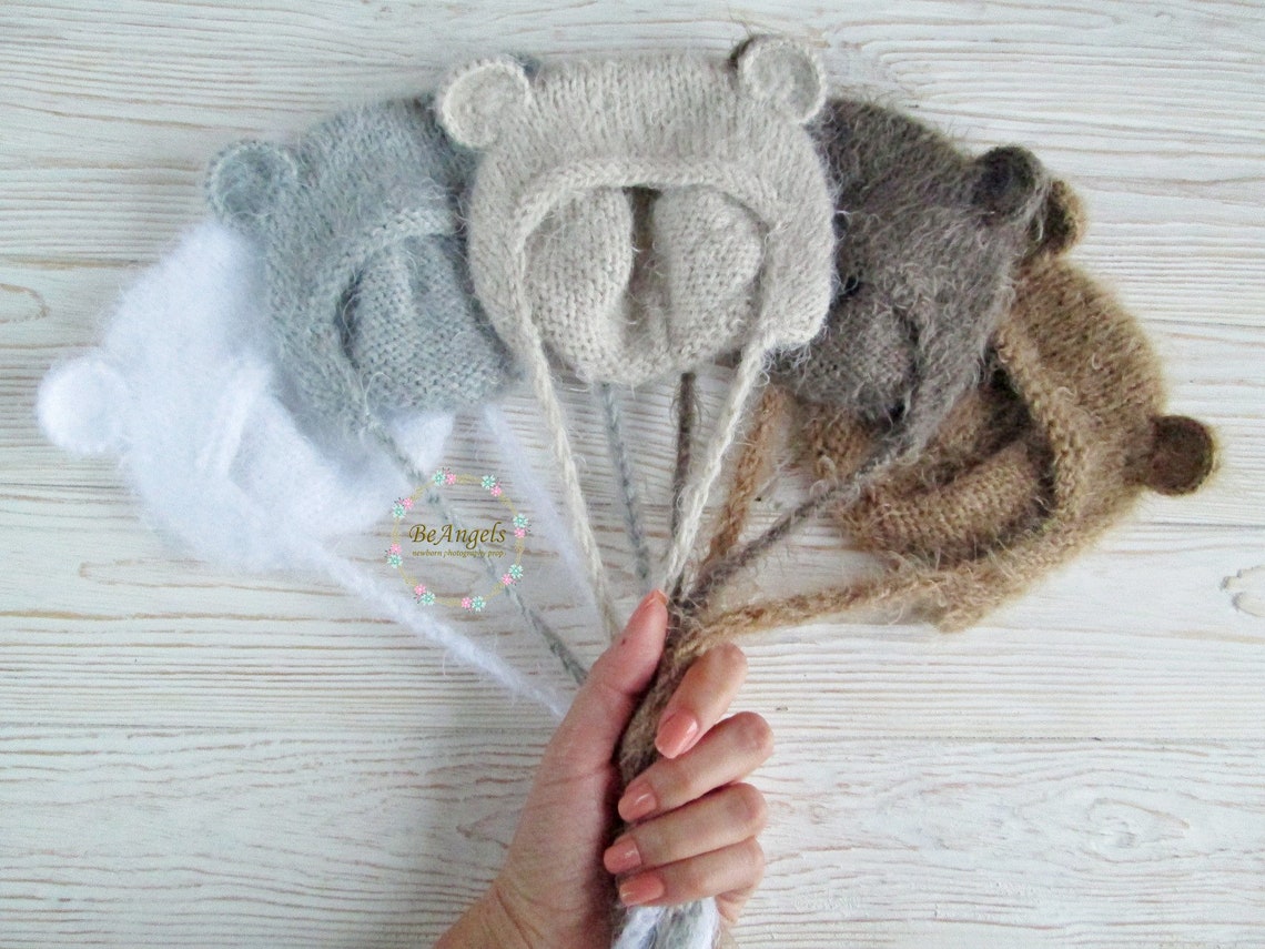 Bear Hat Newborn Fuzzy Bear Hat Fluffy Bear Hat Newborn | Etsy