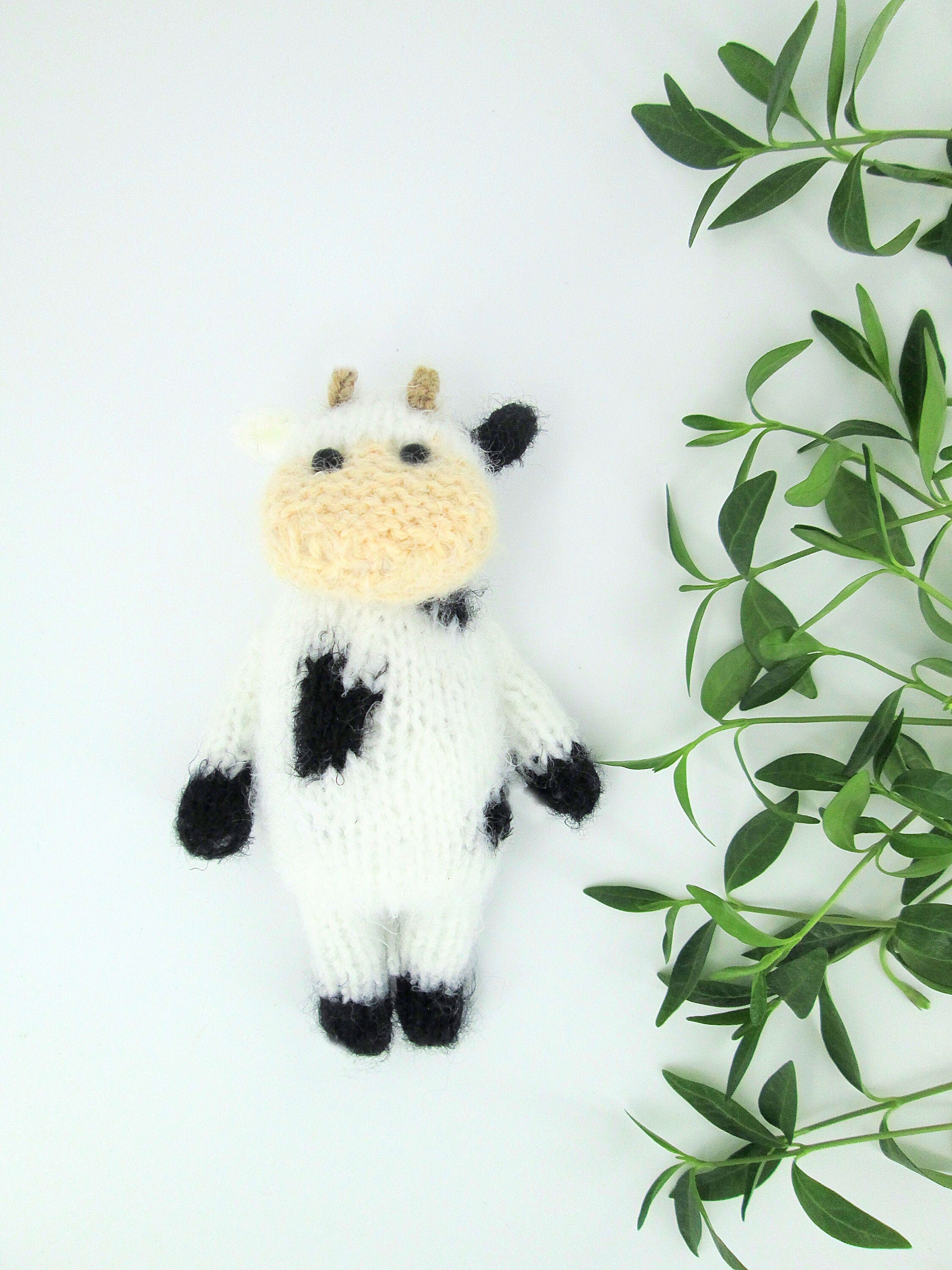 Knit Cow Toy Newborn Photo Prop for Girl and Boy Stuffed Farm | Etsy